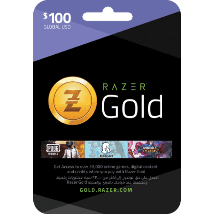 Razer Gold 100 USD Digital Gift Card Discount Email Delivery G S V C Razer Gold 100 USD Digital Gift Card Discount Email Delivery G S V C